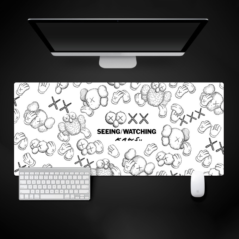 Kaws Gaming Mouse Pad 80x30cm Cartoon Extra Large Anti-Slip Desk Mat ...