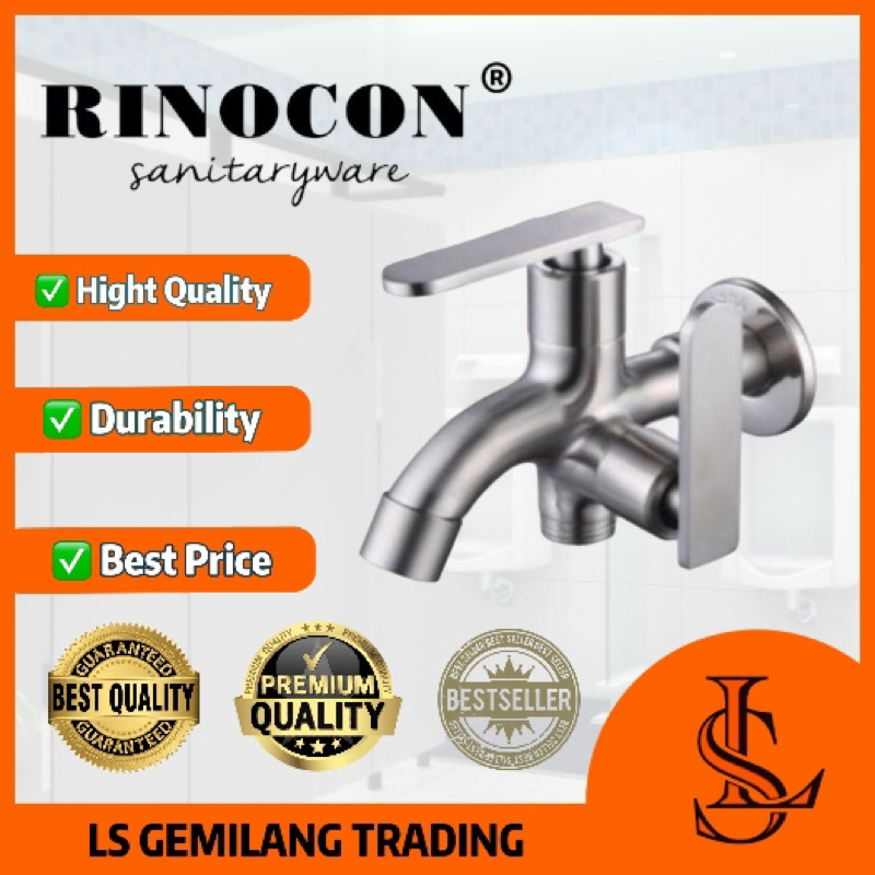 LS GEMILANG RINOCON BRASS CHROME WASHING MACHINE 2 IN 1 /DOUBLE TAP/2 ...