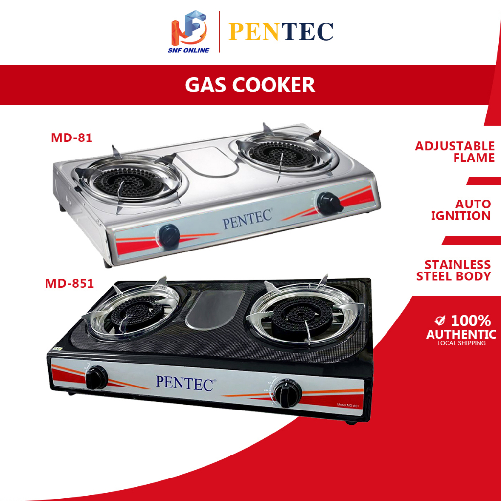 Pentec Double Burner Gas Cooker MD81 MD-81 MD-851 | Shopee Malaysia