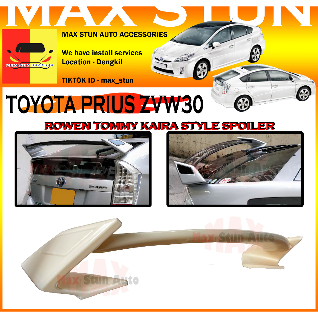 TOYOTA PRIUS ZVW30 2005-2012 ROWEN TOMMY KAIRA SPOILER 3 PART SPOILER ...