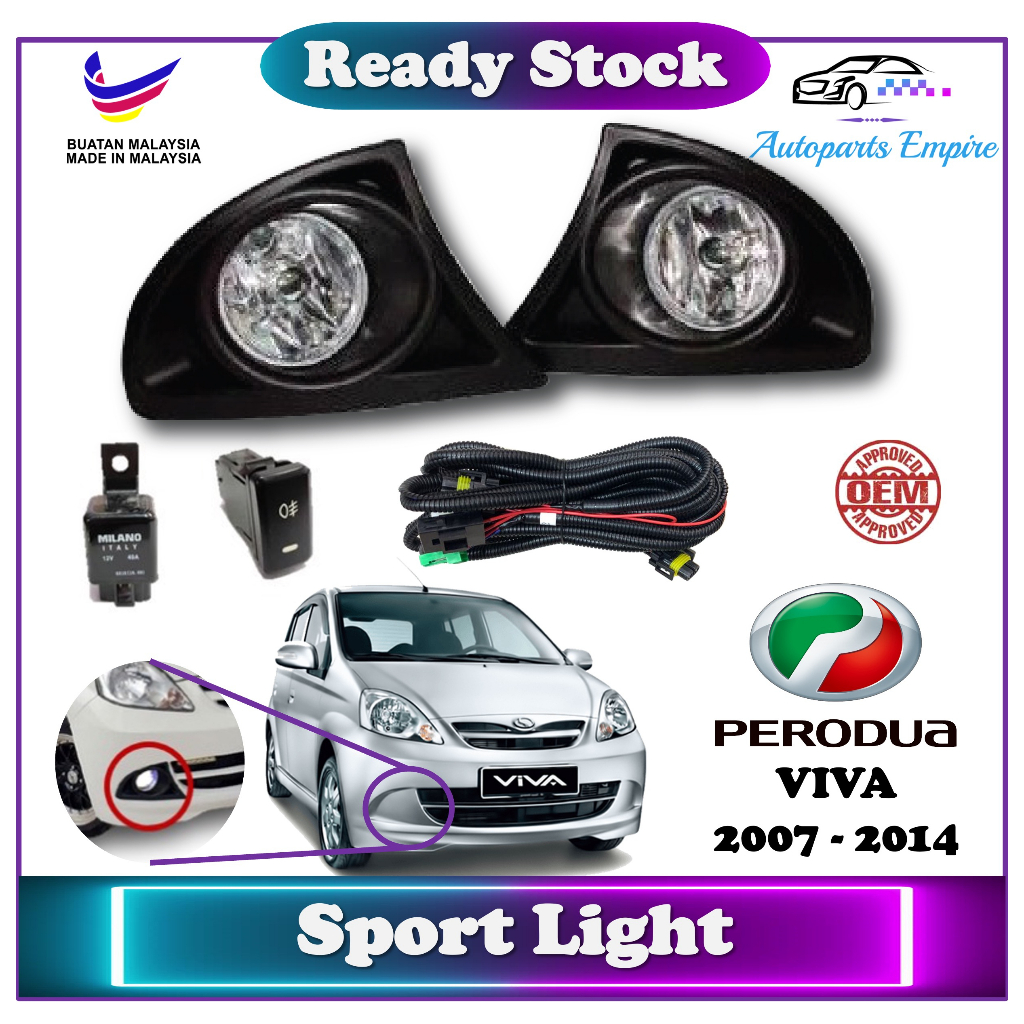 Perodua Viva 】 Fog Lamp / Spotlight / Lampu Kabus ( 2007 - 2014 / Made ...