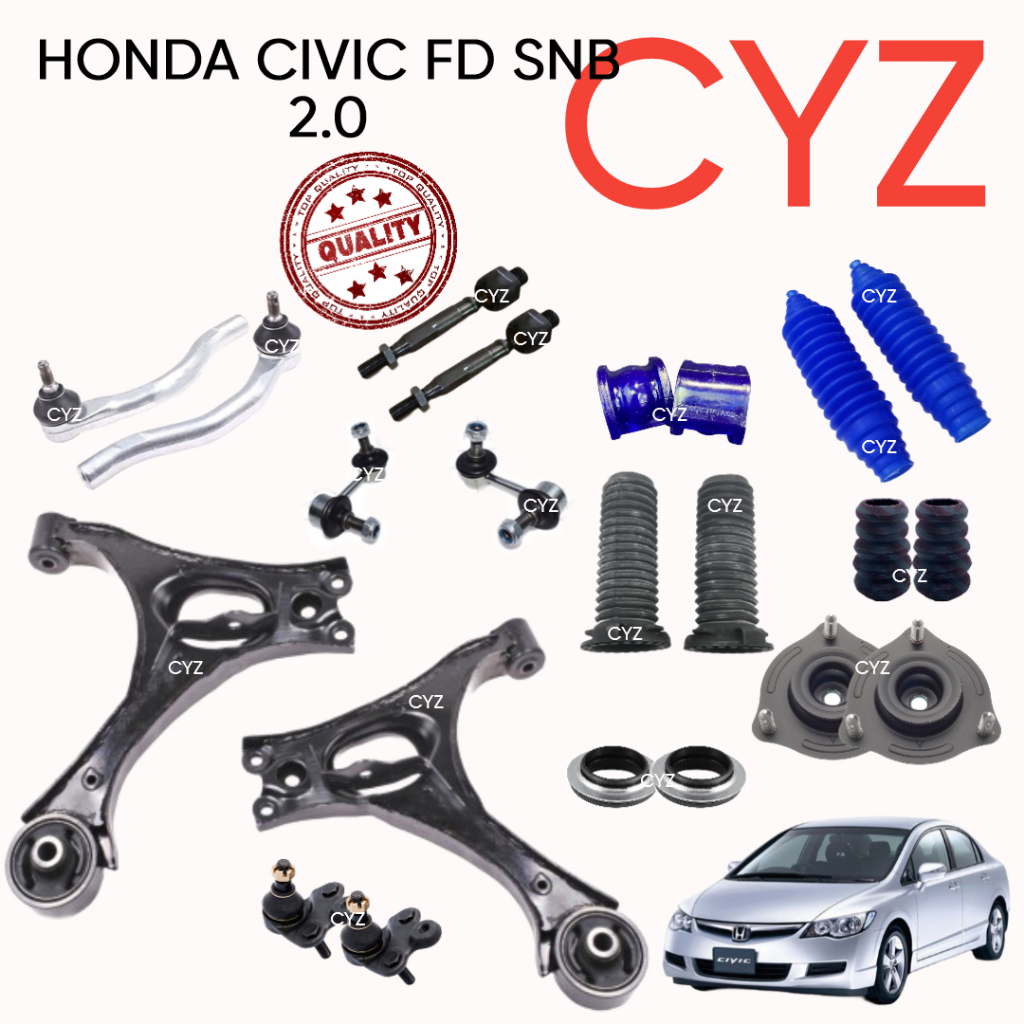 22 OR 8 ITEM COMBO SET FRONT SUSPENSION PART HONDA CIVIC FD SNB 2.0 ...