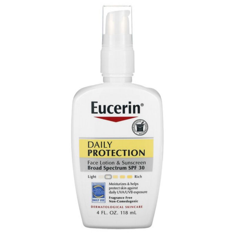 Eucerin Daily Protection Face Lotion & Sunscreen SPF 30 Fragrance Free ...