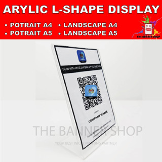 Acrylic Stand ( A4 A5 Size) Acrylic L-Shape Display Stand, L Shape ...