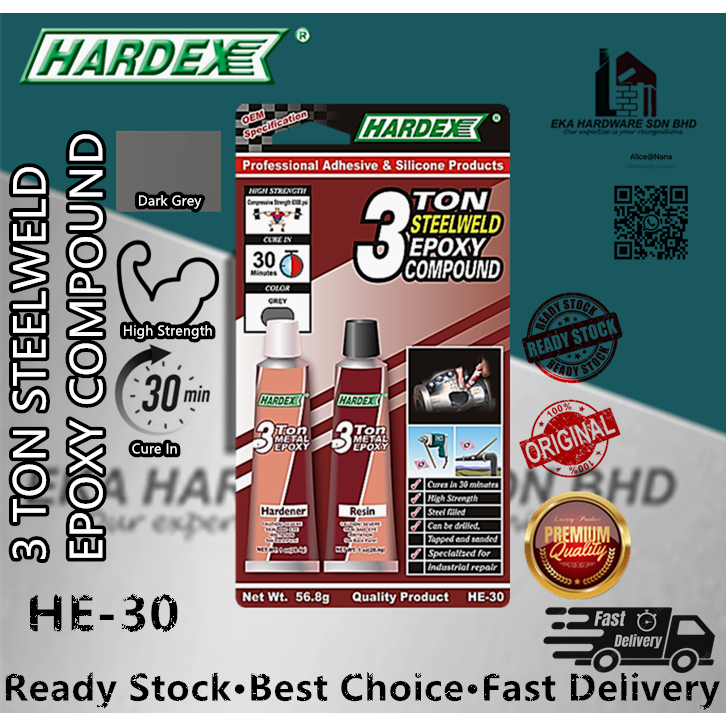 HARDEX 3 TON STEELWELD EPOXY COMPOUND (HE-30) | Shopee Malaysia