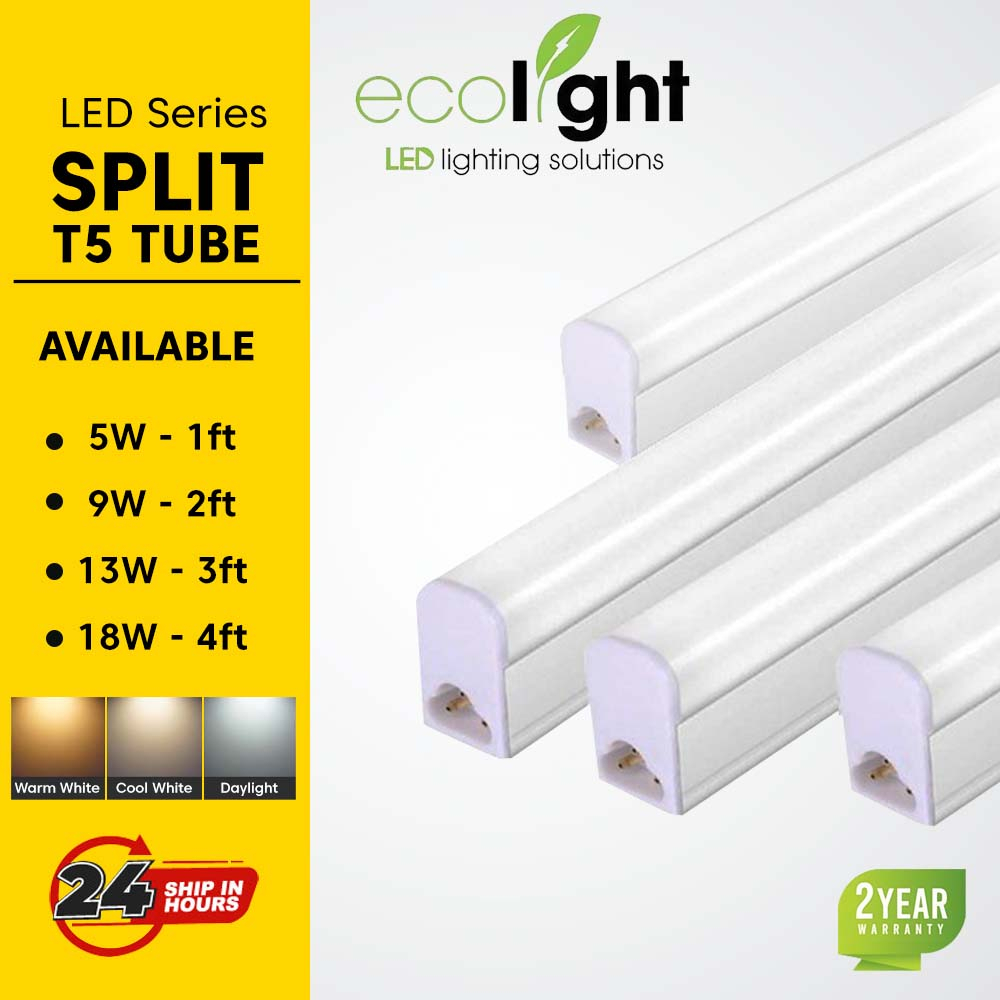 Ecolight High Grade LED T5 Tube Light Lamp Bulb Complete Set Celling ...