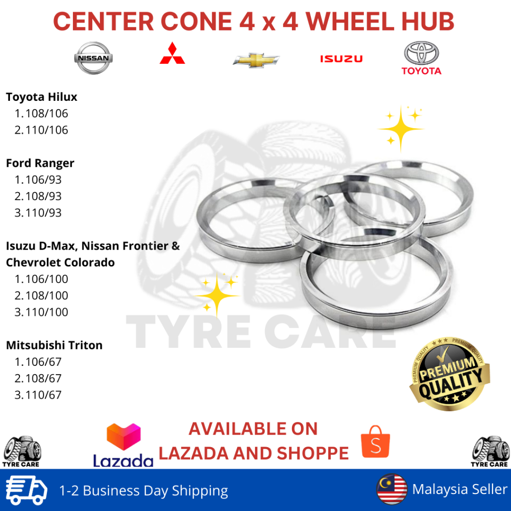UNIVERSAL 4X4 CENTER CONE WHEEL HUB | Shopee Malaysia