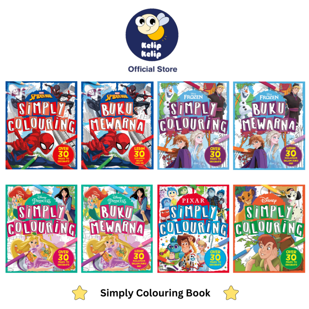 Disney Simply Colouring Book With Fun Pages To Color For Kids | Shopee ...