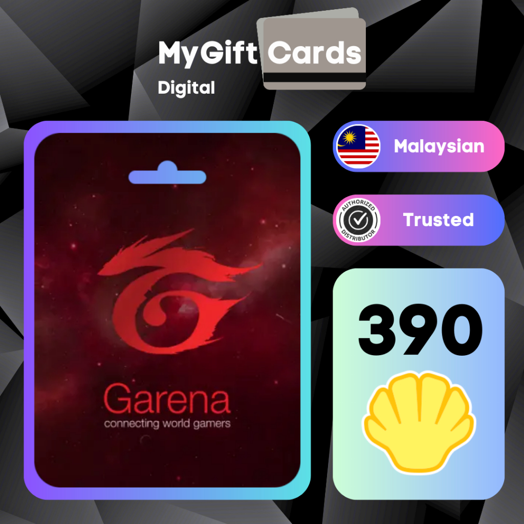 390 GARENA SHELLS GIFT CARD (MALAYSIA) | Shopee Malaysia