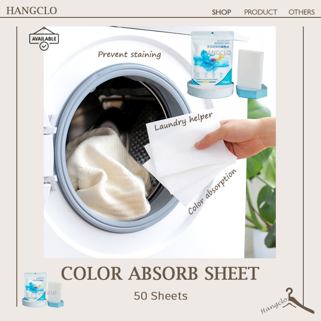 [NEW]50pcs Washing Machine Anti Dyeing Sheet Color Absorption Paper ...