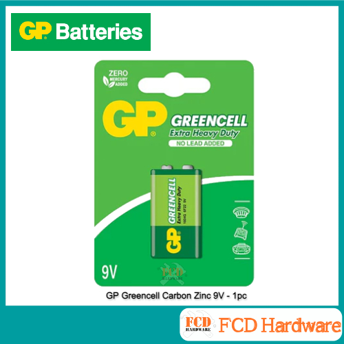 GP Battery 9V Greencell Carbon Zinc 9V Extra Heavy Duty Battery ...