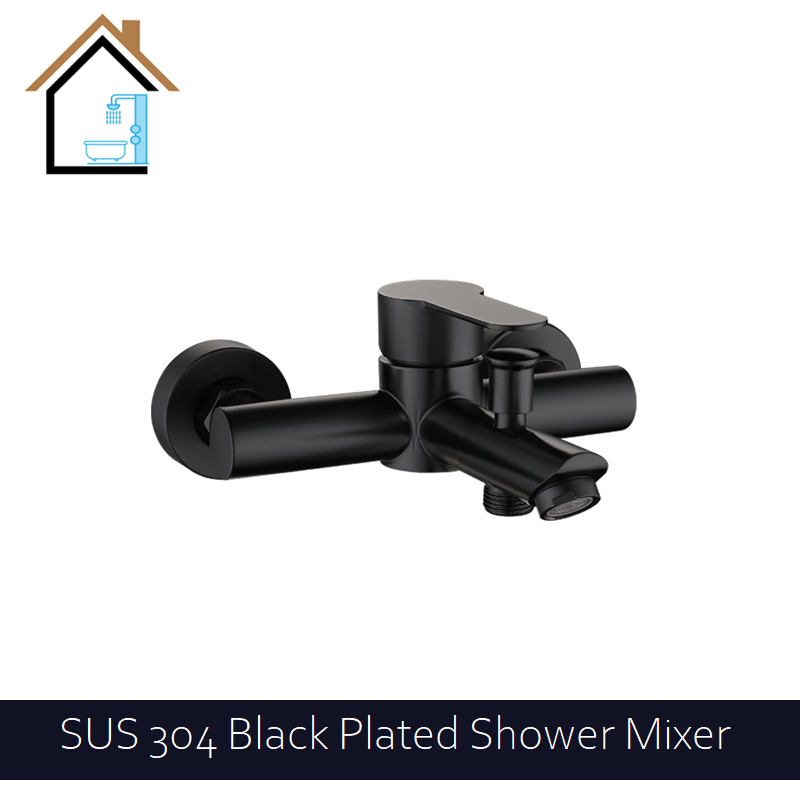 SUS 304 Stainless Steel Matt Black Single-Lever Shower Mixer Tap ...