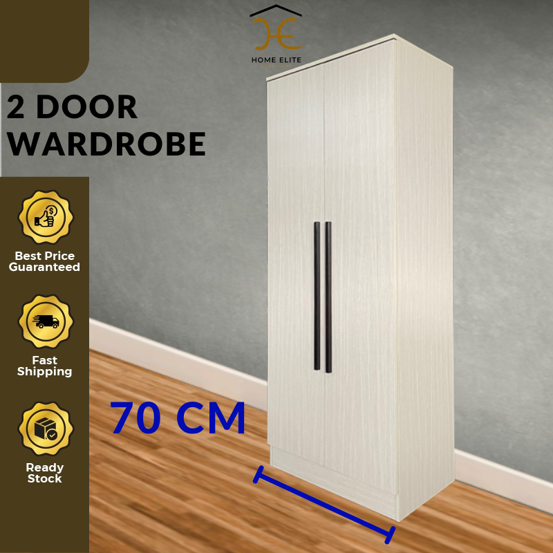 (Siap Pasang) Home Elite: 2 Door Wardrobe Bedroom Wardrobe /Almari Baju ...