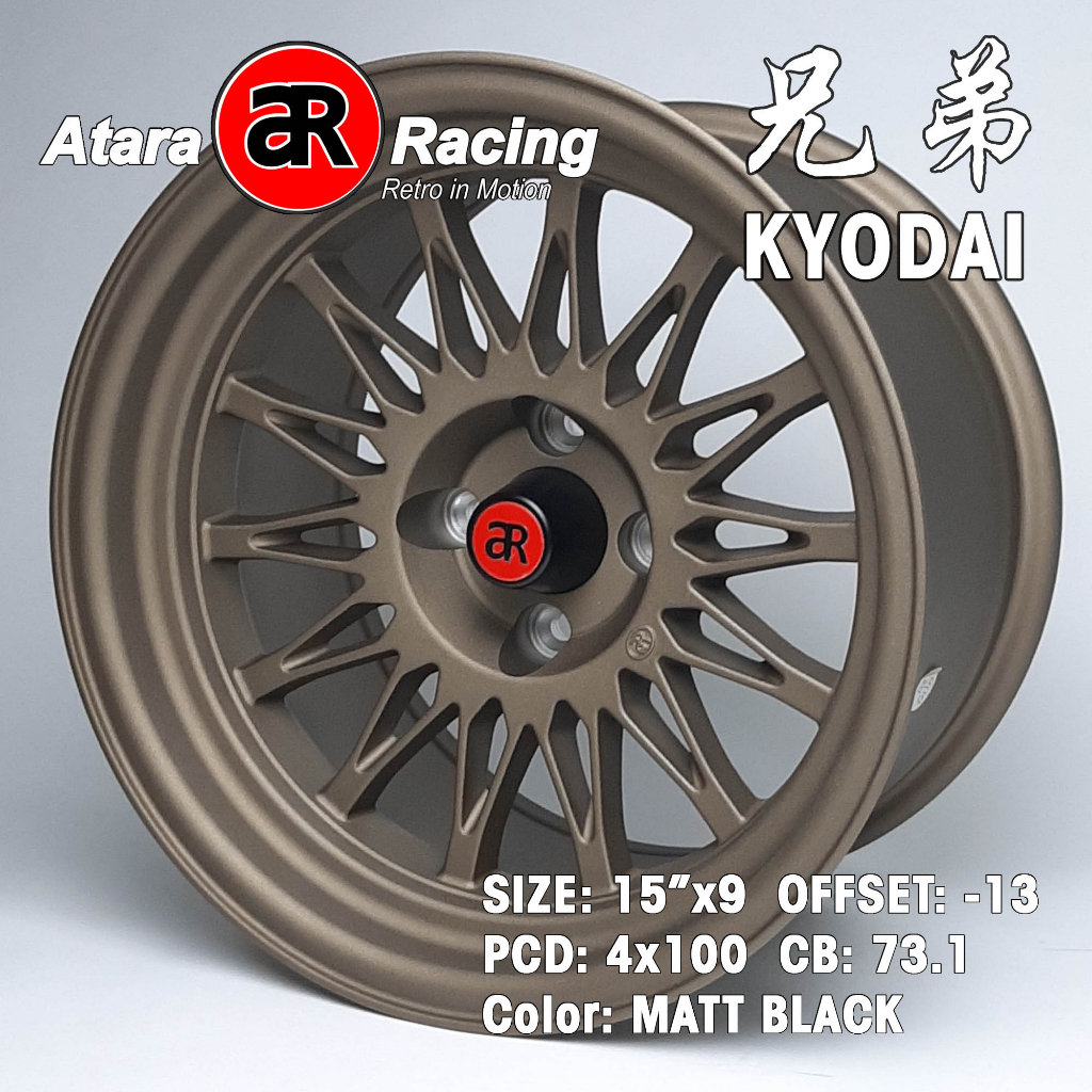 Atara Racing KYODAI 15x9 4x100 Bronze Sandblast | Shopee Malaysia
