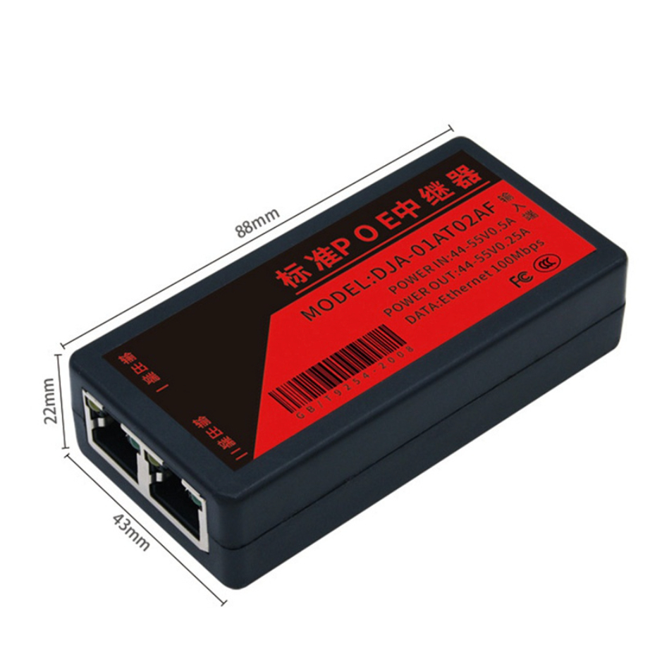 2 Port POE Extender 100Mbps with IEEE 802.3Af Standard for NVR IP ...