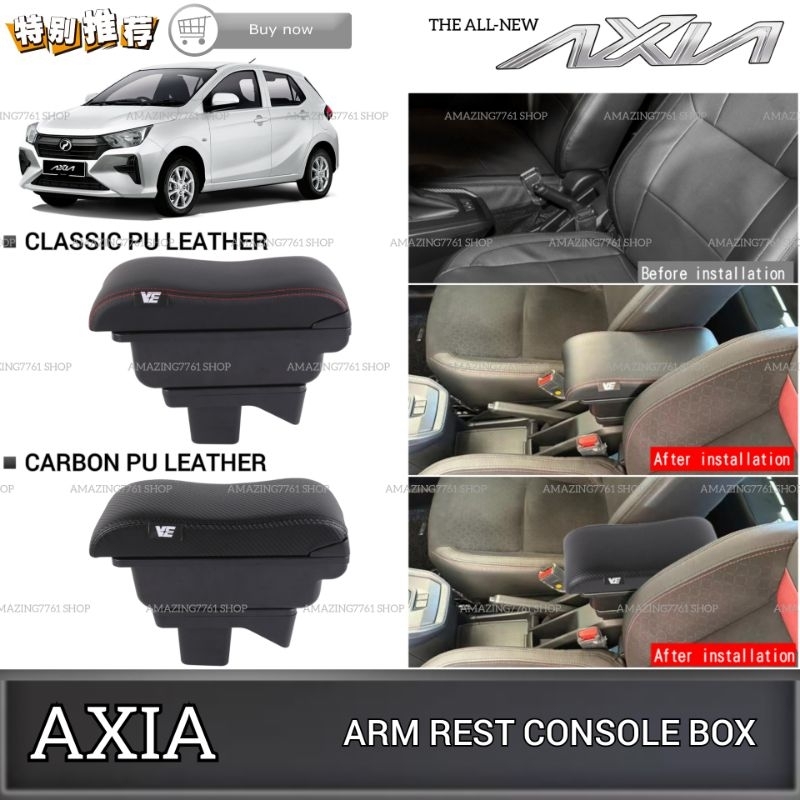 AMAZING NEW PERODUA AXIA 2023 CAR ARM REST 3USB PORT CONSOLE STORAGE ...