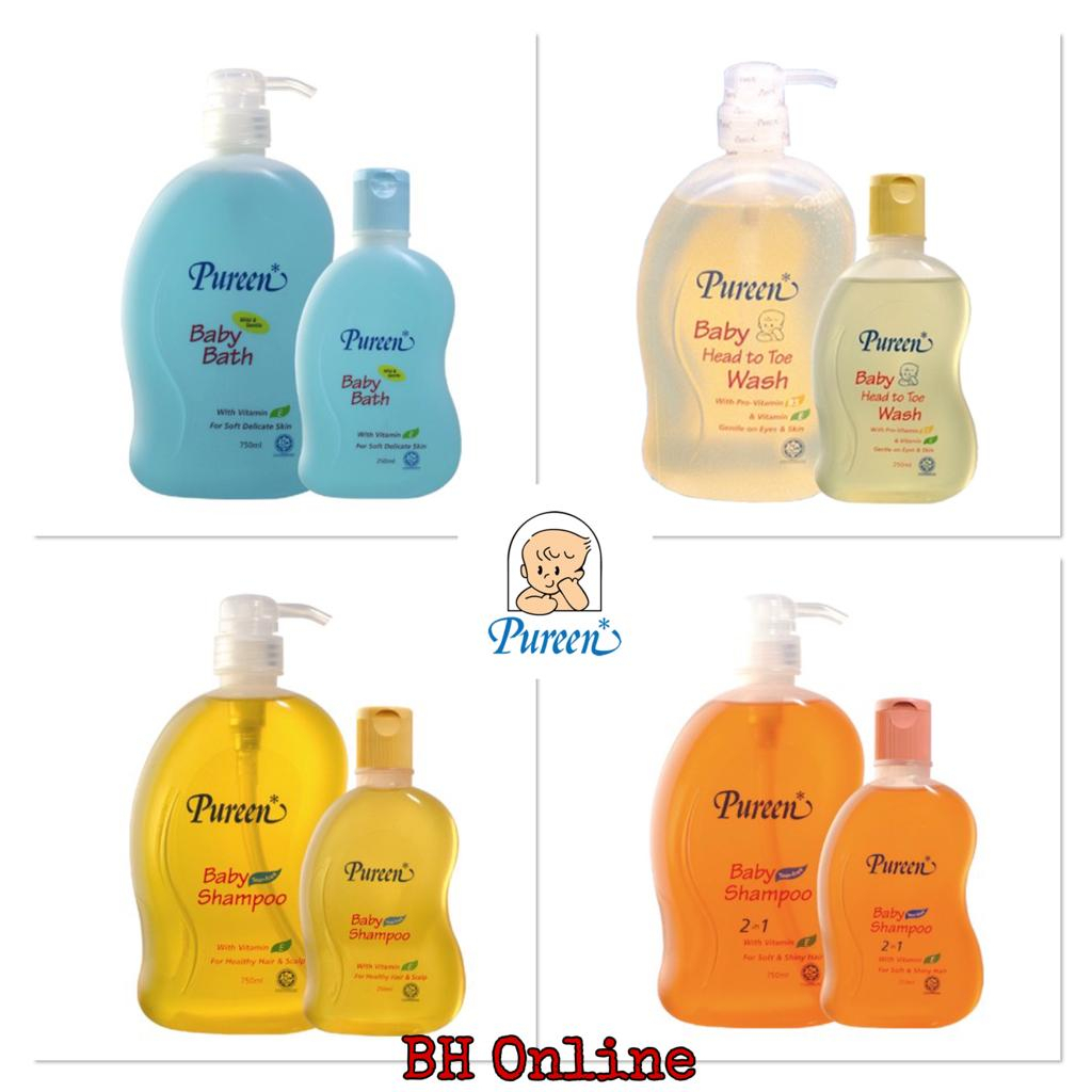 Pureen Wash Head To Toe, Baby Bath, Baby Shampoo, Shampoo 2 in 1 x ...