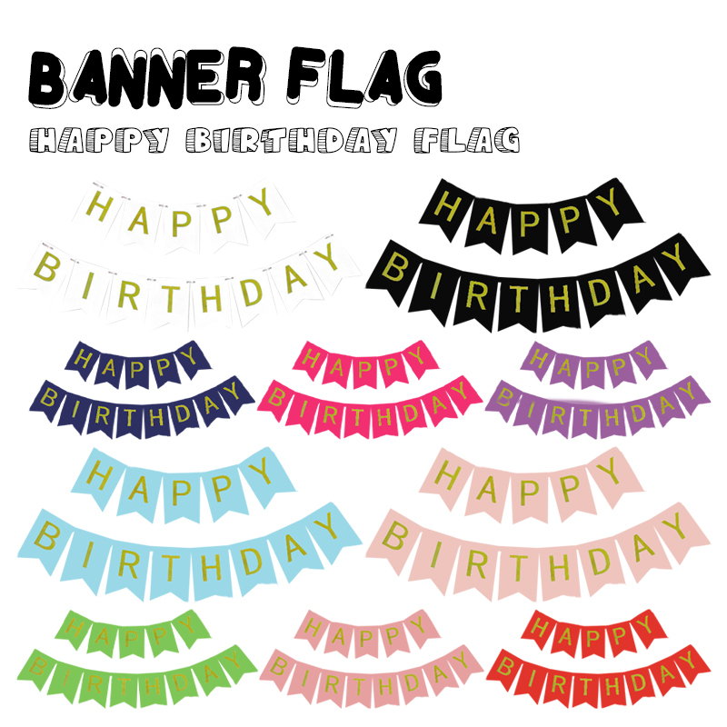 [PANDA] Banner Flag Happy Birthday Fish Tail Flag Bendera Panji 10 ...