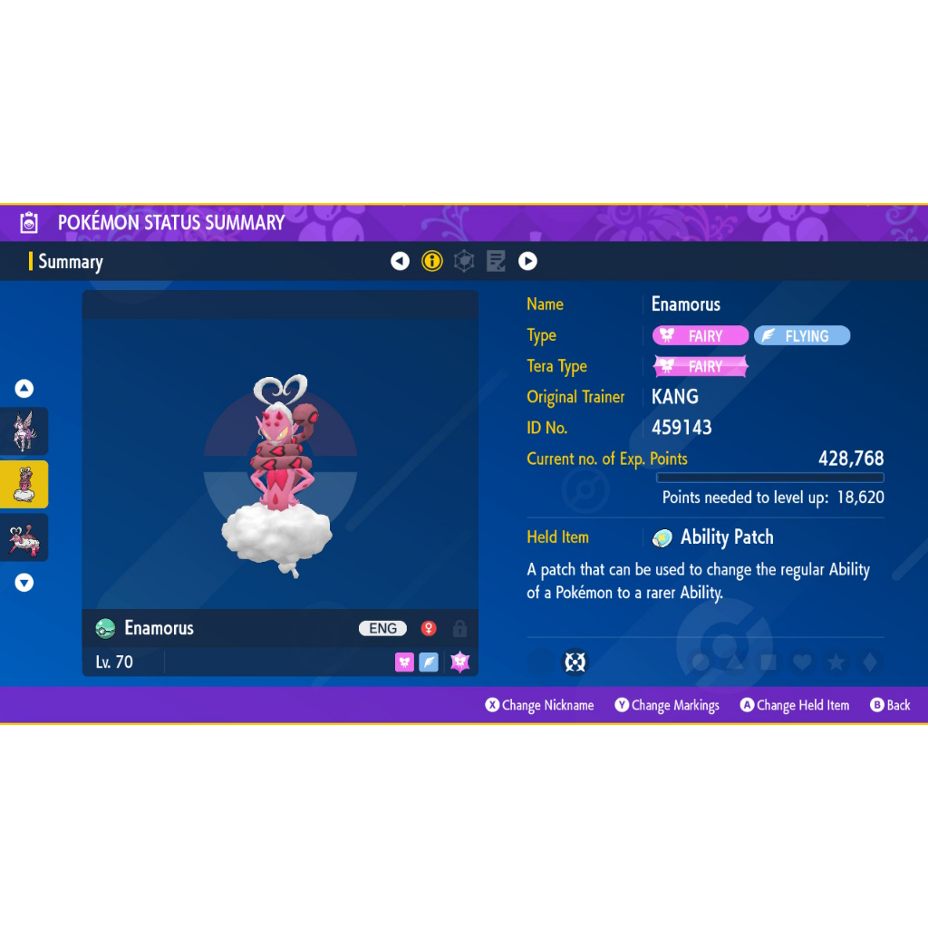 Pokemon Scarlet & Violet - 6IV Enamorus [Incarnate Form] | Shopee Malaysia