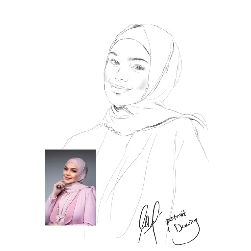 Digital Potrait / Lukisan Digital / Lukisan Hitam Putih - softcopy 1 ...