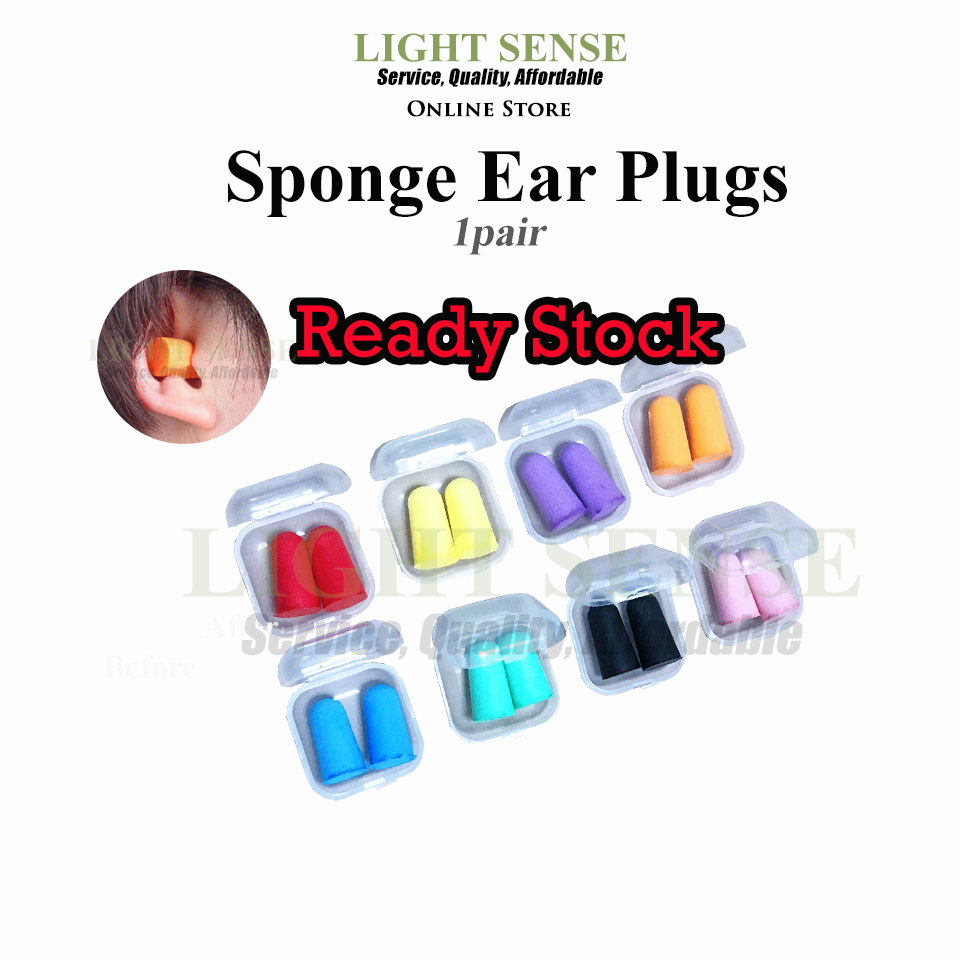 1 Pairs Sponge Ear Plugs / Penyumbat Telinga Span / 隔音海绵耳塞 | Shopee ...