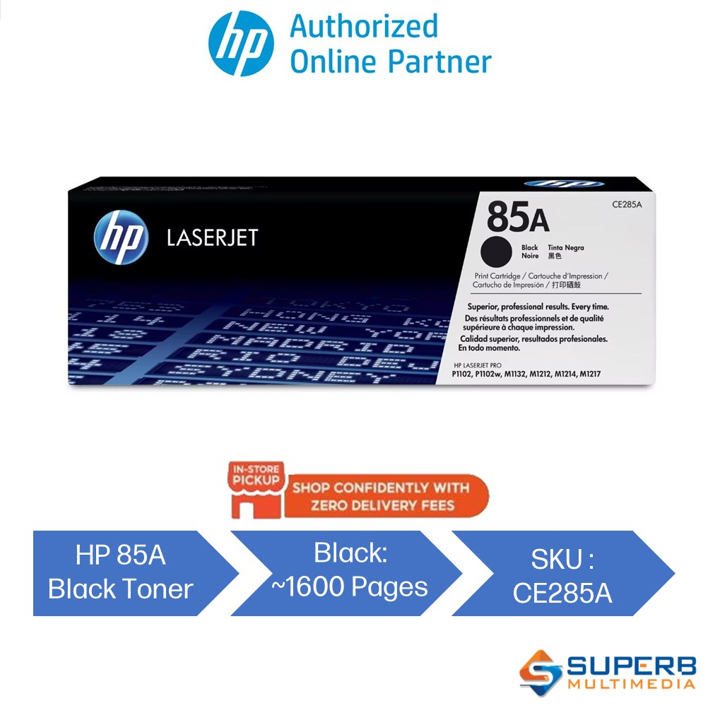 HP 85A Black CE285A Original LaserJet Toner | Shopee Malaysia