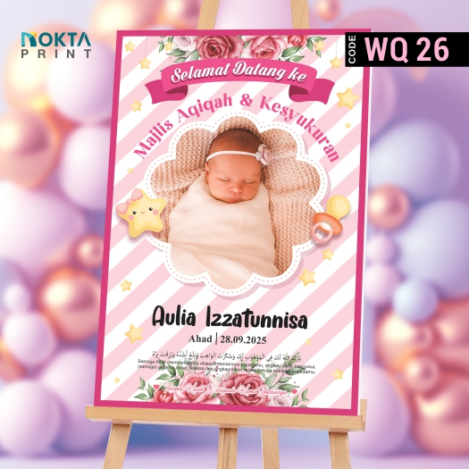 💖Welcome Board Aqiqah💖Majlis Kesyukuran | Welcome Board | Sticker ...