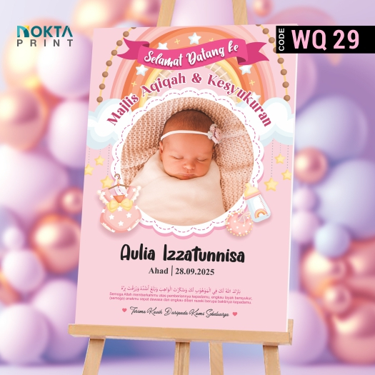💖Welcome Board Aqiqah💖Majlis Kesyukuran | Welcome Board | Sticker ...