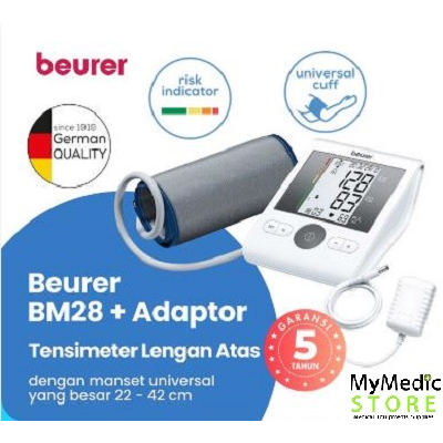 (Original) Beurer BM 28 WITH ADAPTOR Medical BP Meter BM28 Beurer Blood Pressure Monitor ...