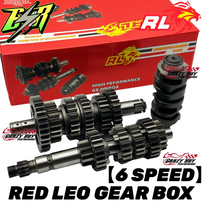 RED LEO 100% ORIGINAL GEAR BOX 6 SPEED Y15 Y15ZR Y16ZR LC135 5S LC5s FULL SET GEARBOX 6SPEED RED ...