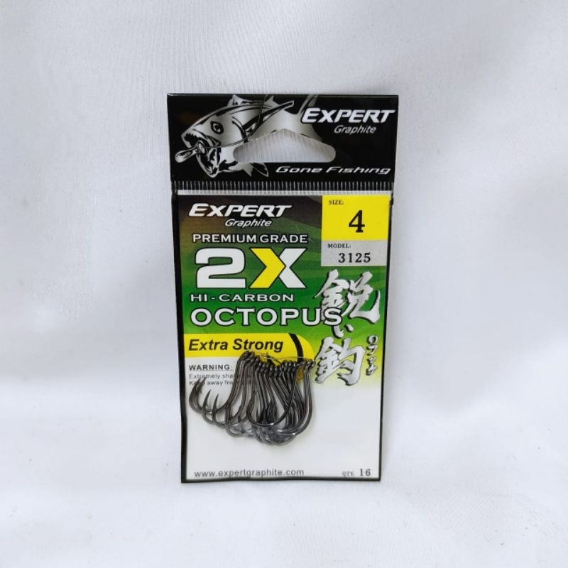 EXPERT GRAPHITE 2x HI-CARBON OCTOPUS HOOK (3125) | Shopee Malaysia