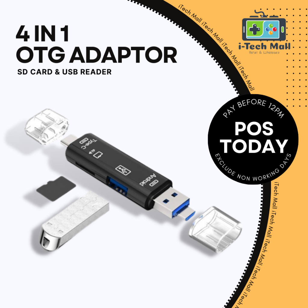 5 in 1 USB OTG Memory Card Reader Type C USB Micro USB SD TF Adapter Adaptor | Shopee Malaysia