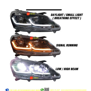 PERODUA MYVI GEN3 2018-2021 MK7 DESIGN LIGHT BAR PROJECTOR HEADLAMP ...