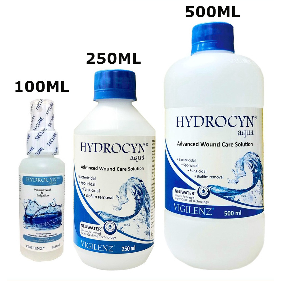 HYDROCYN AQUA WOUND WASH SOLUTION 100ML | 250ML | 500ML | Shopee Malaysia