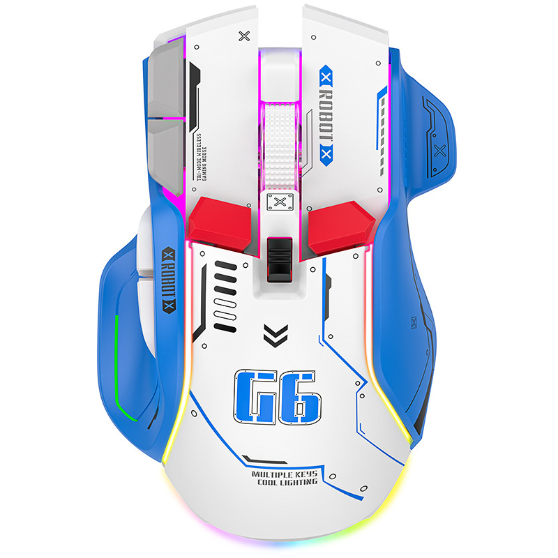 XUNFOX G6 Gaming Mouse WIRED Mice Ergonomic 10 Keys LED DPI Forward ...