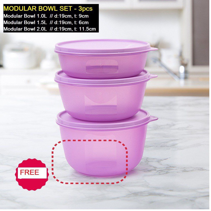 Modular bowl set tupperware | Shopee Malaysia