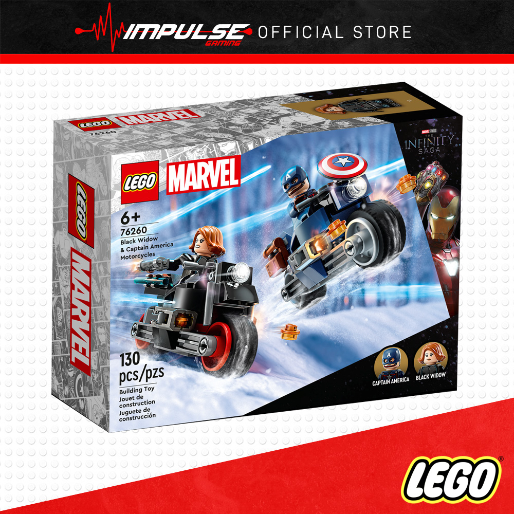 LEGO 76260 Black Window & Captain America Motorcycle | Shopee Malaysia