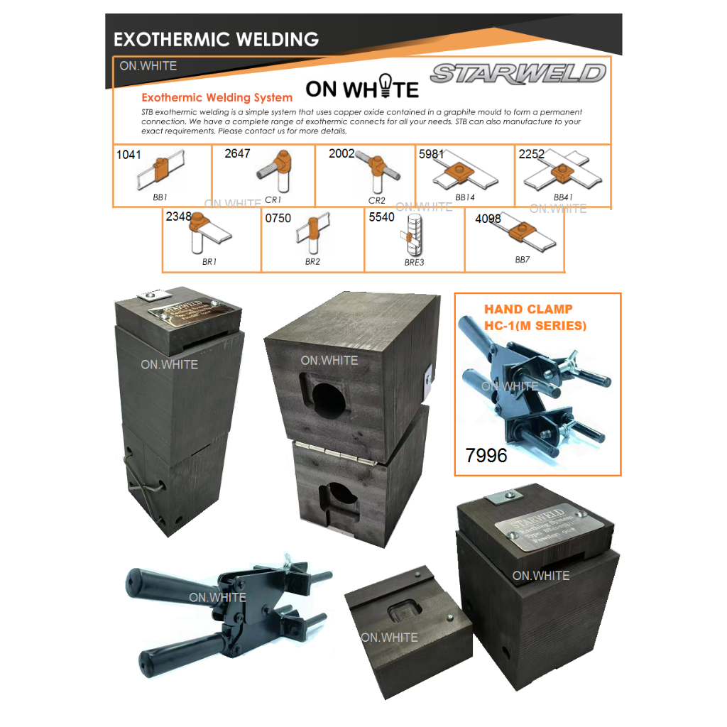 STB / STARWELD CADWELD MOULD ( STRAIGHT / CROSS / TEE / L SHAPE TYPE ...
