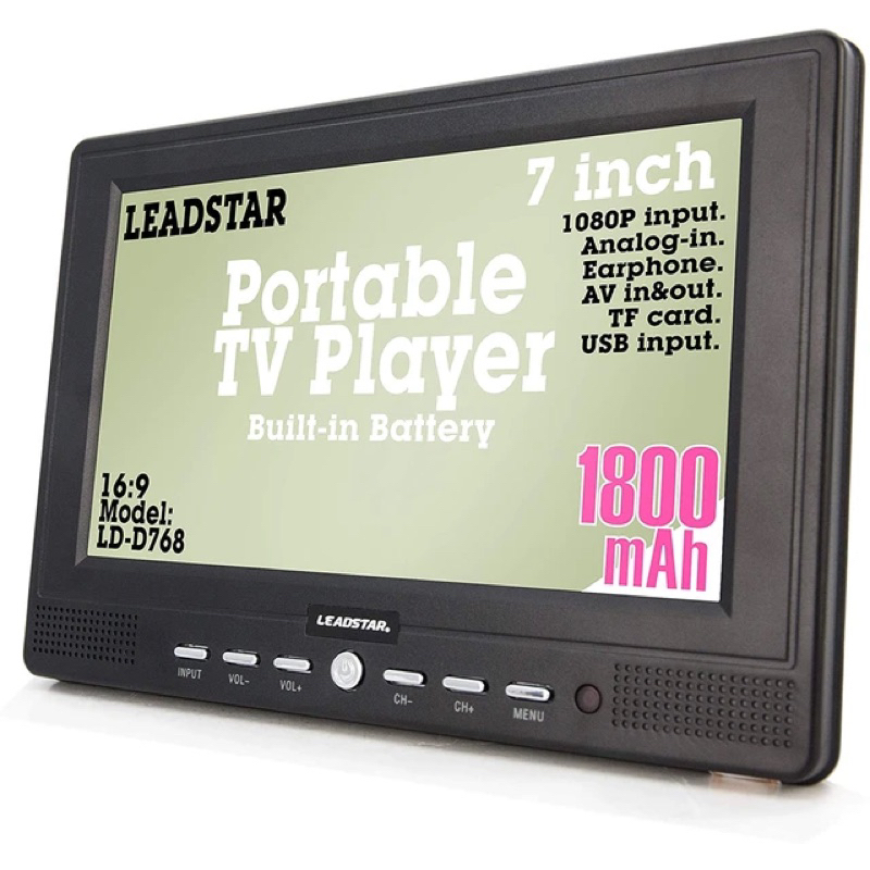 7 inch Portable TV DVB-T2 ATSC ISDB-T Digital TV and Analog mini small ...