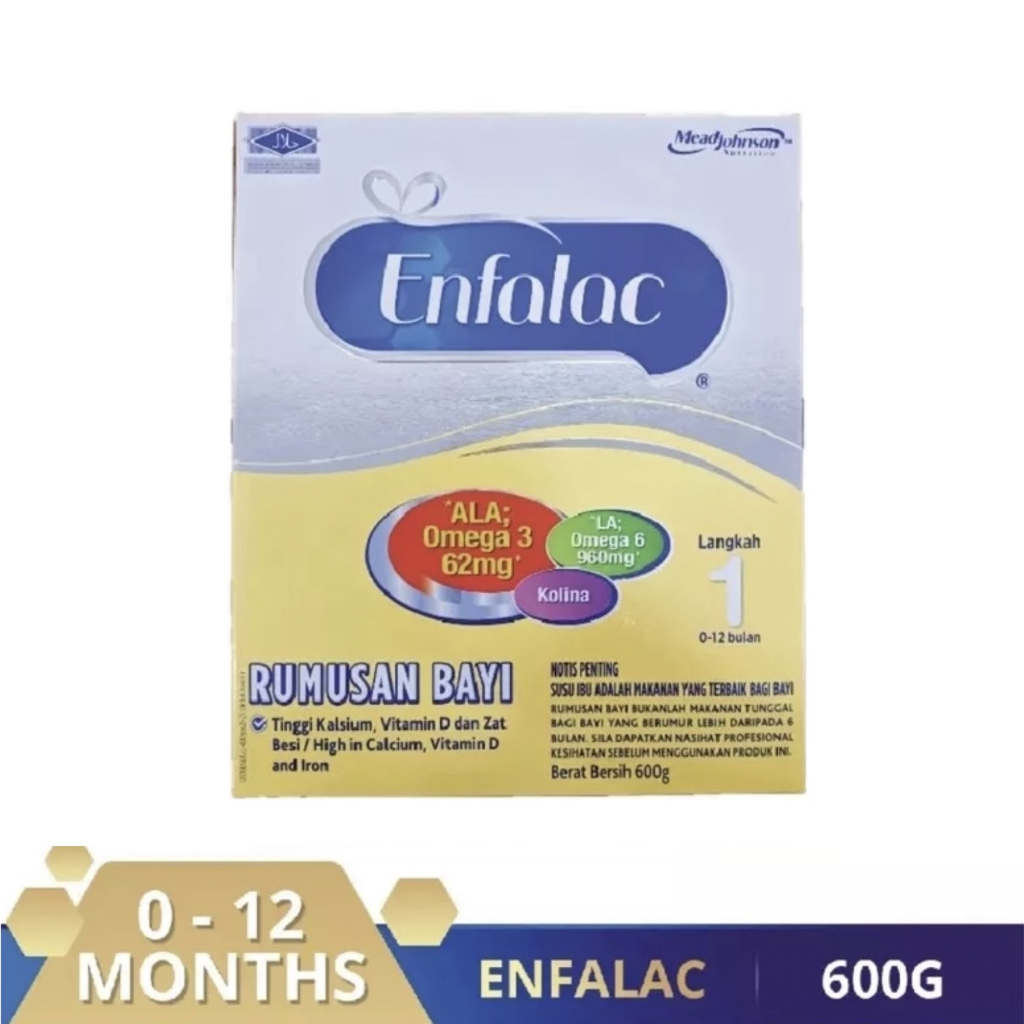 Enfalac Step 1 Regular Milk Powder 600g Exp 07/25 Silver | Shopee Malaysia