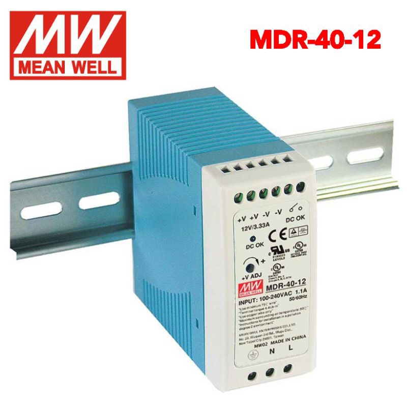 Mean Well MDR-40-5 MDR-40-12 MDR-40-24 MDR-40-48 40W Single Output DIN ...