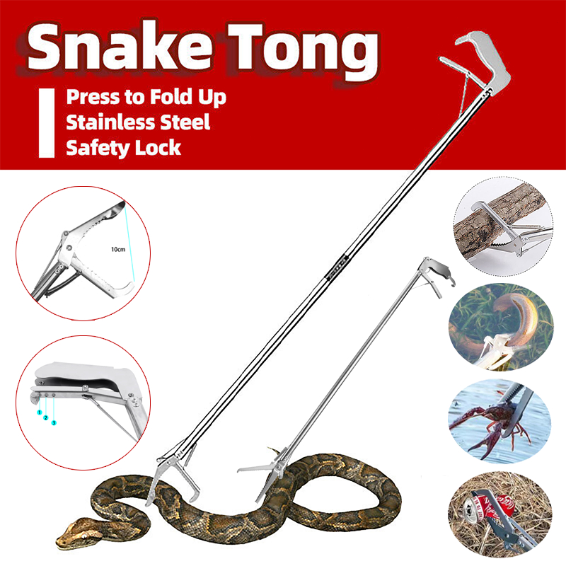🇲🇾🚚 75cm 120cm 150cm Catcher Snake Grabber Foldable Snake Tong Snake ...