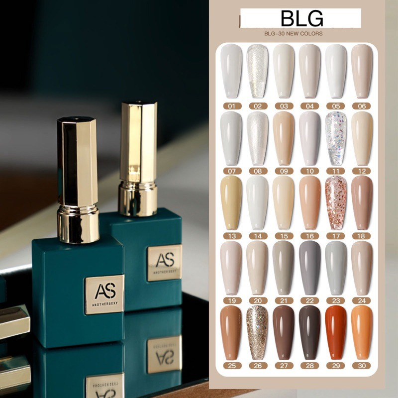AS® Green 30 Colors BLG Series Nail Polish Gel Collection 15ml Nail ...