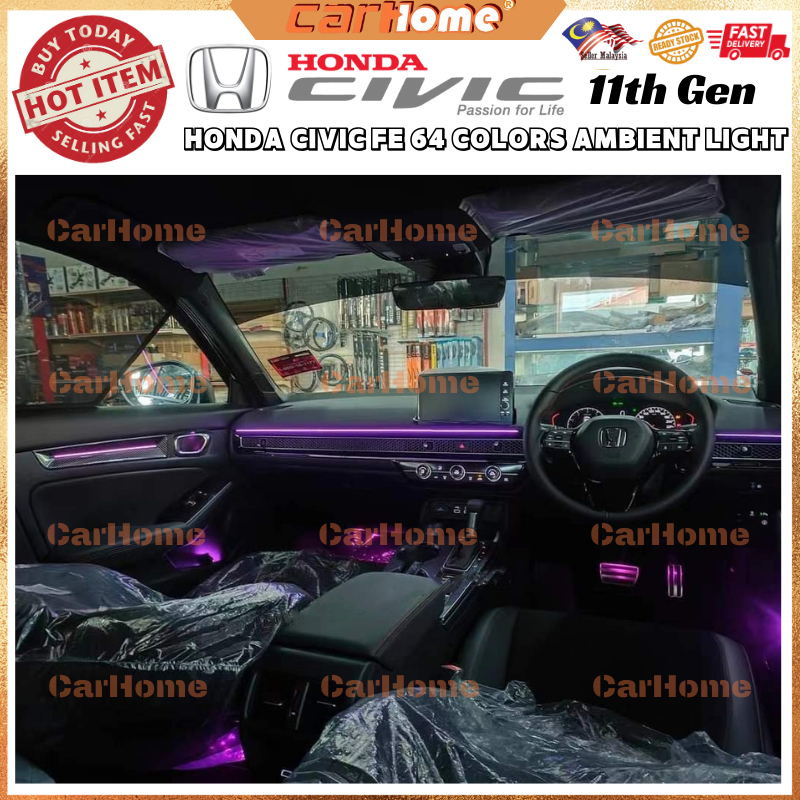 HONDA CIVIC FE 2022-2023 11TH GEN INTERIOR MULTI COLORS LED AMBIENT ...