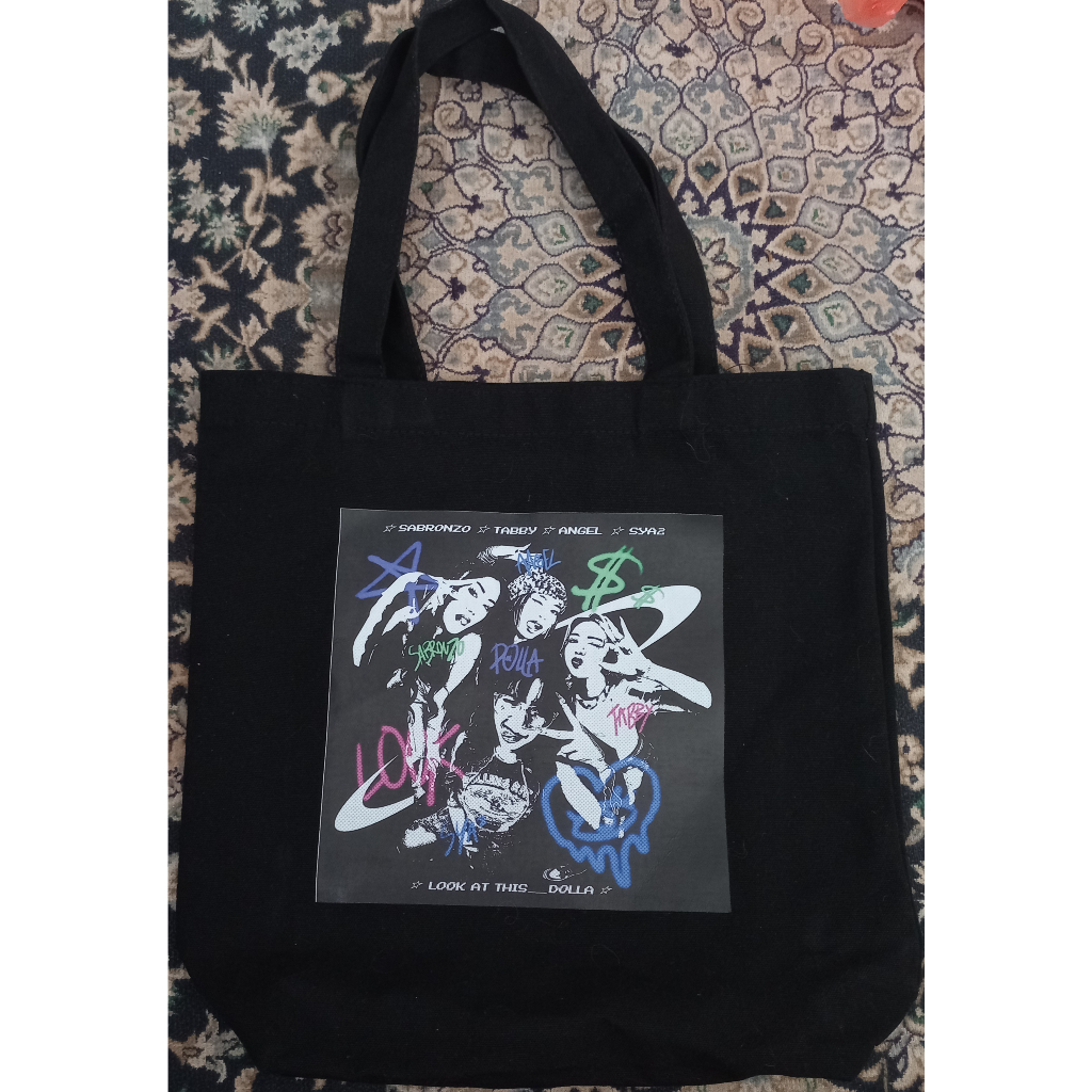 DOLLA LOOK AT THIS OFFICIAL MERCHANDISE TOTE BAG BADGES ANGEL SABRONZO ...