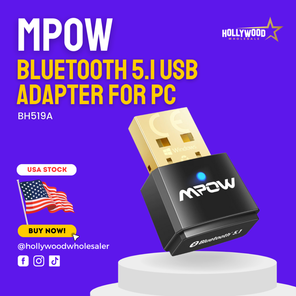 Mpow Bluetooth 5.1 USB Adapter for PC BH519A | Shopee Malaysia