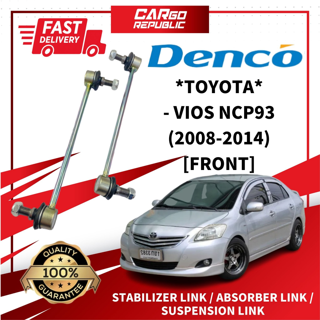 Stabilizer Link / Absorber Link / Suspension Link Denco Toyota Vios NCP93 (2008-2014) Front ...