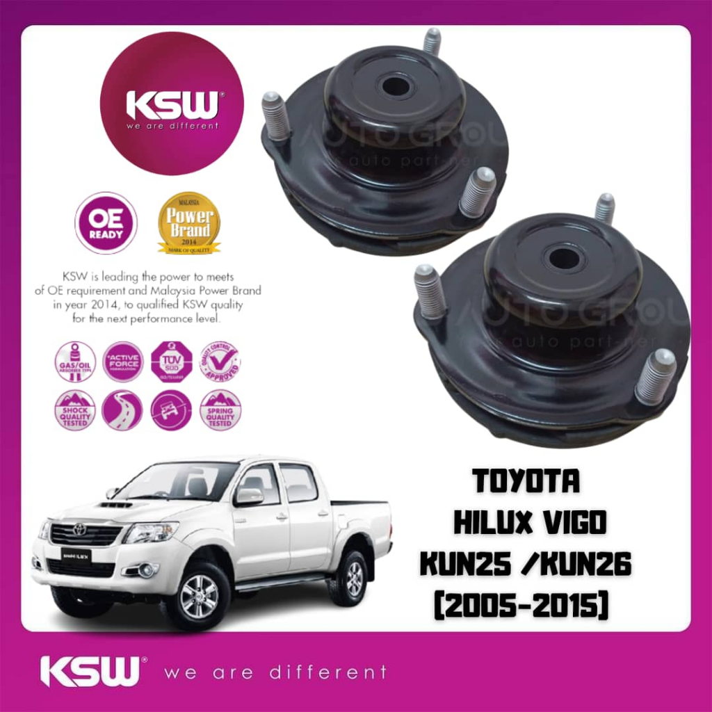 Ksw Absorber Mounting Toyota Hilux Vigo kun25/kun26[2005-2015]Front set | Shopee Malaysia