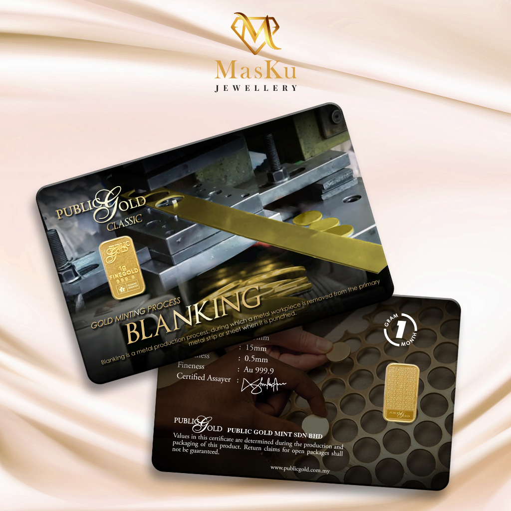 [New Launch] Public Gold Bullion Bar 1g (Au 999.9) - Blanking | Shopee ...