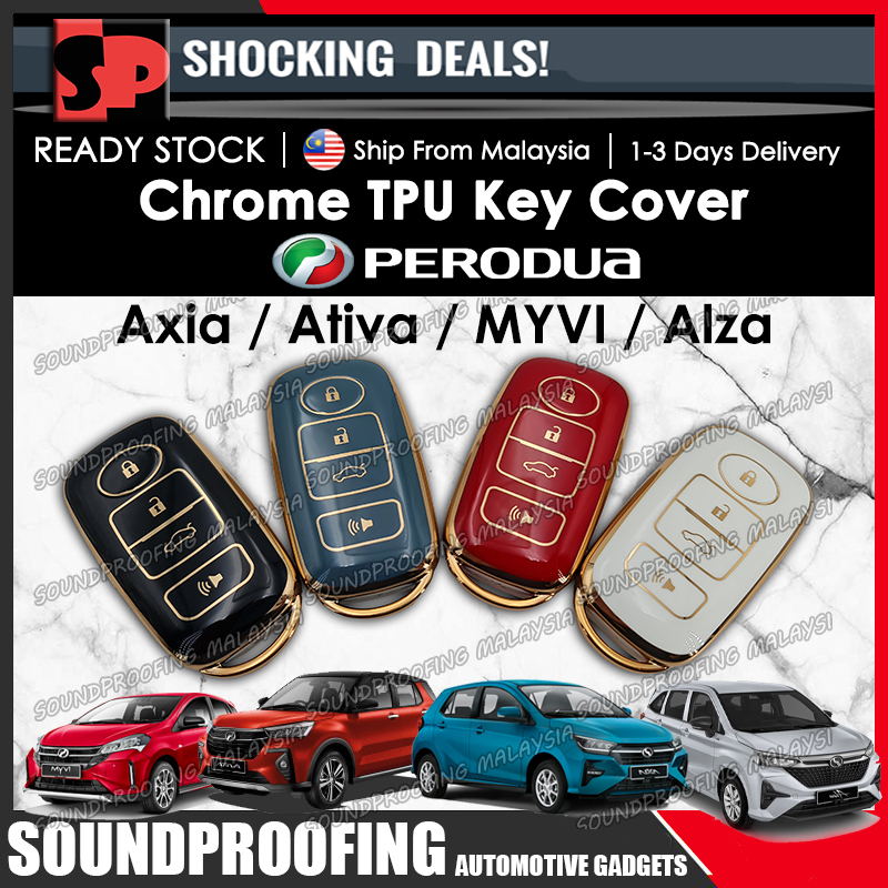 PERODUA NEW AXIA ATIVA MYVI ALZA FACELIFT 2022-2024 Car Key Cover ...